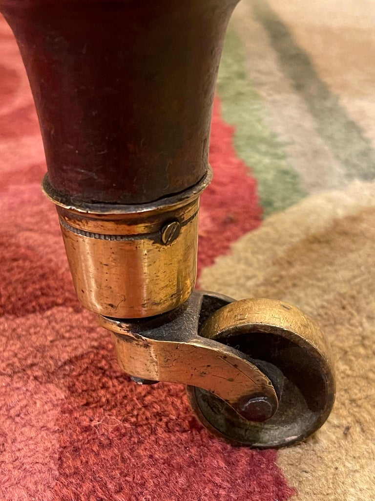 19th Century Victorian English Partner Desk Column Shaped Legs Writing ...
