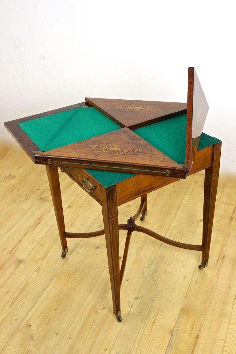 19th Century Victorian Game Table/ Side Table by J. Shoolbred, Uk Ca ...
