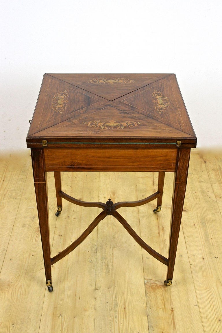 19th Century Victorian Game Table/ Side Table by J. Shoolbred, Uk Ca ...