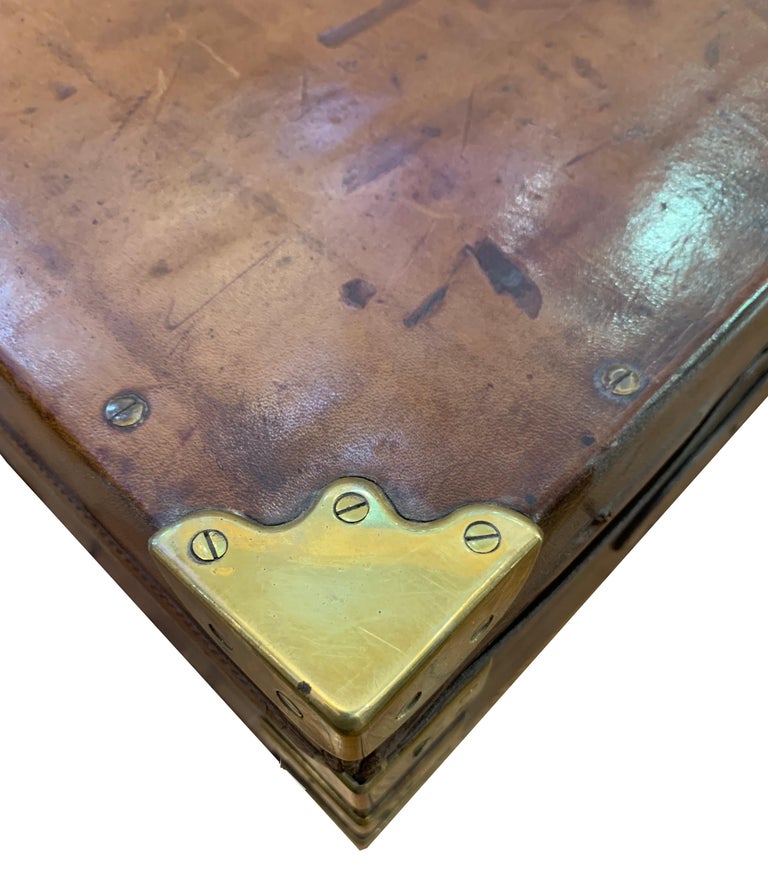 19th Century Victorian Leather over Oak Triple Shotgun Case James ...