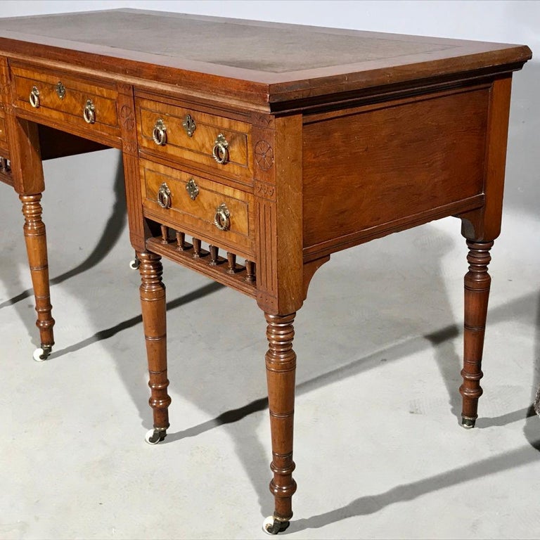 19th Century Victorian Mahogany Aesthetic Movement Desk by Edwards and ...
