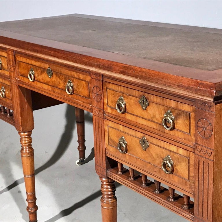 19th Century Victorian Mahogany Aesthetic Movement Desk by Edwards and ...