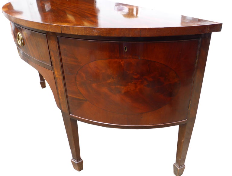 19th Century Victorian Mahogany Bow Front Sideboard at 1stDibs