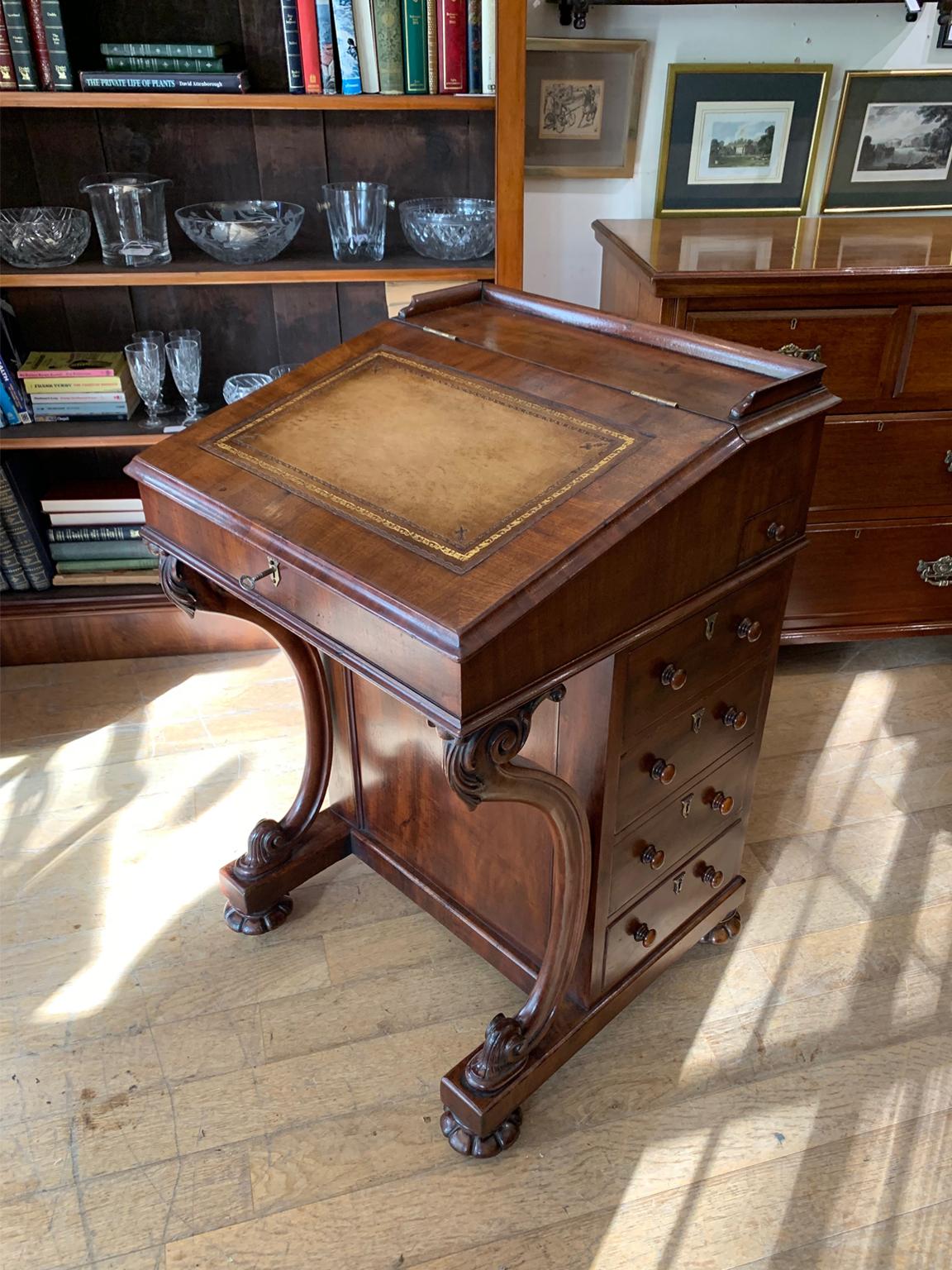19th Century Victorian Mahogany Davenport at 1stDibs