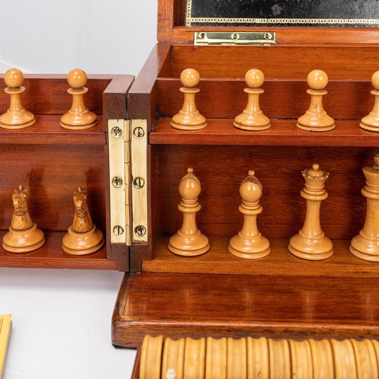 19th Century Victorian Mahogany Games Compendium, Cards and Board Games ...