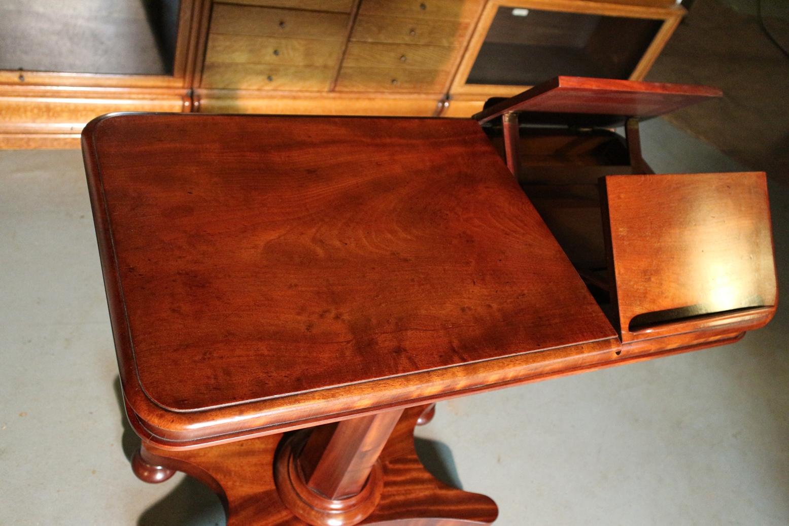 19th Century Victorian Mahogany Reading Table at 1stDibs