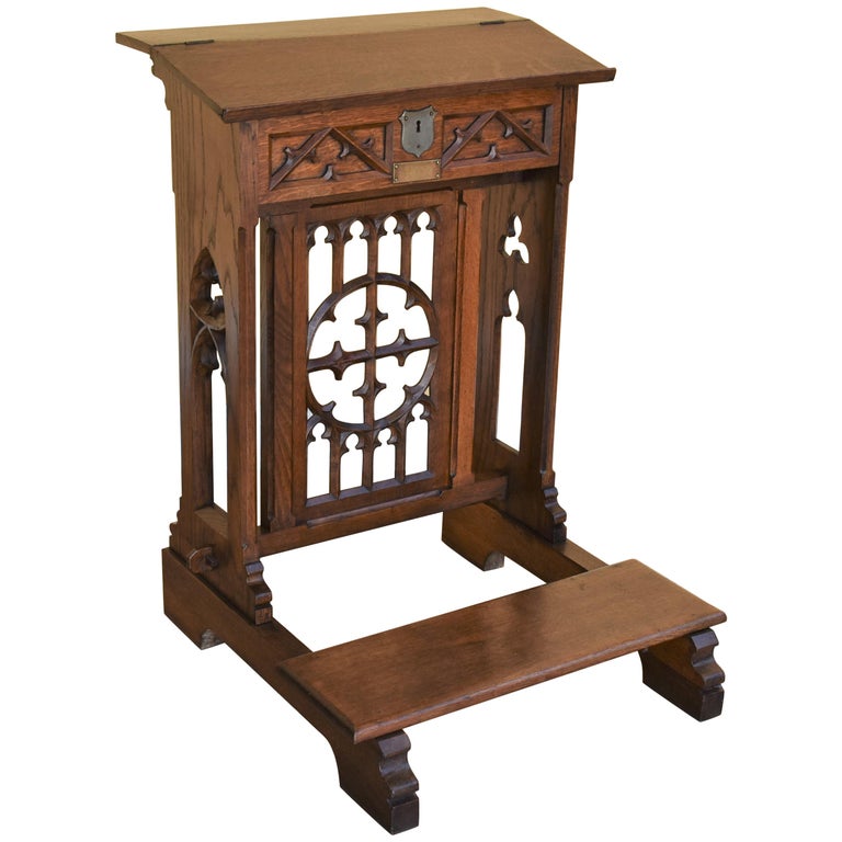 19th Century Victorian Oak Praying Lectern-Reading Stand at 1stDibs