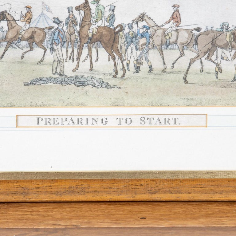 19th Century Victorian Pair of Colour Horse Racing Etchings, C.1870 For ...