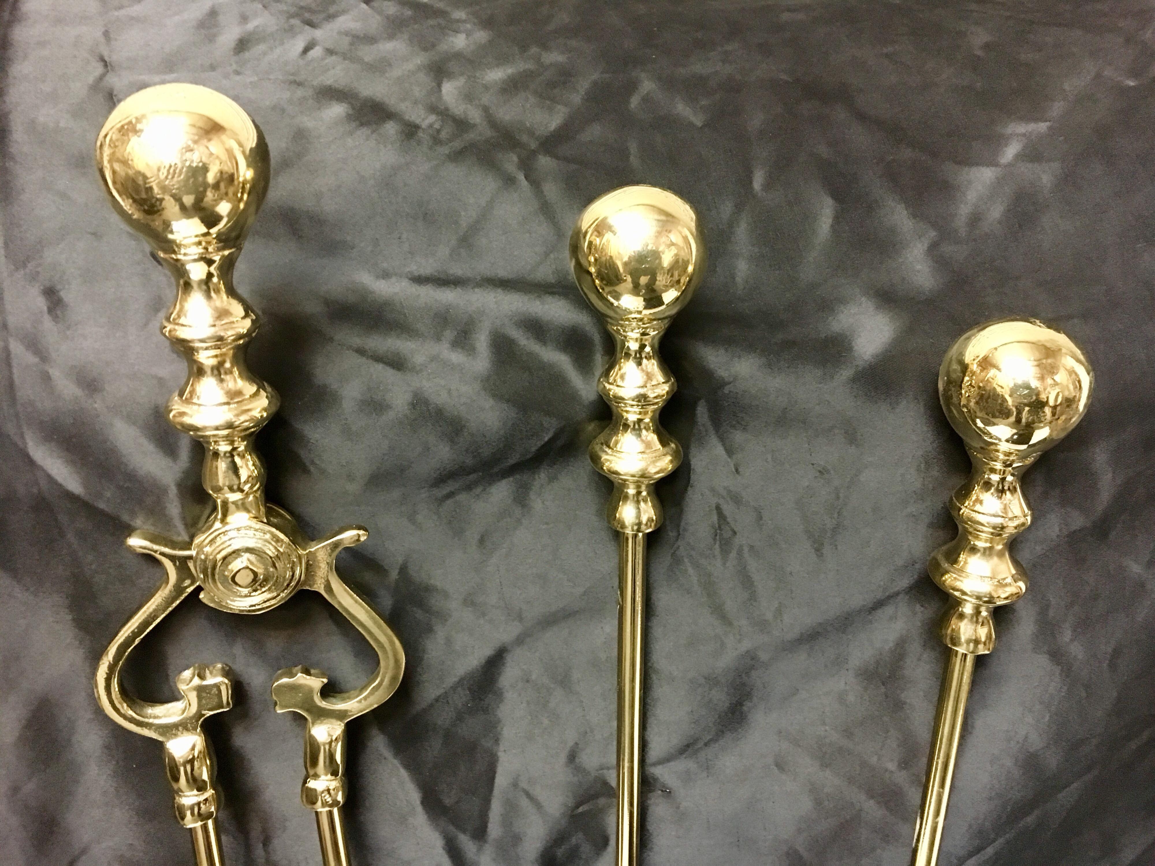 19th Century Victorian Polished Brass Fire Irons at 1stDibs | victorian ...