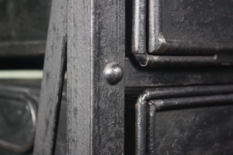 19th Century Victorian Riveted Wrought Iron Solicitors Deed Rack and ...