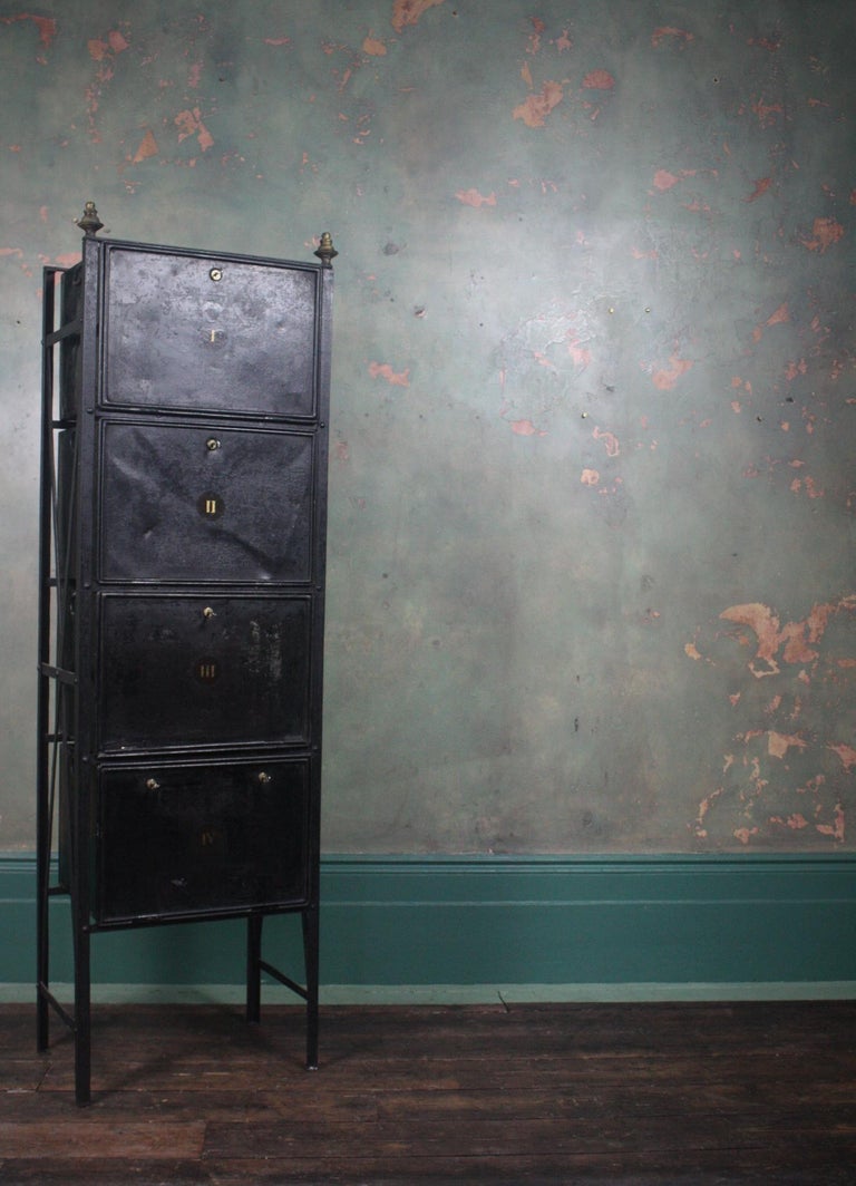19th Century Victorian Riveted Wrought Iron Solicitors Deed Rack and ...