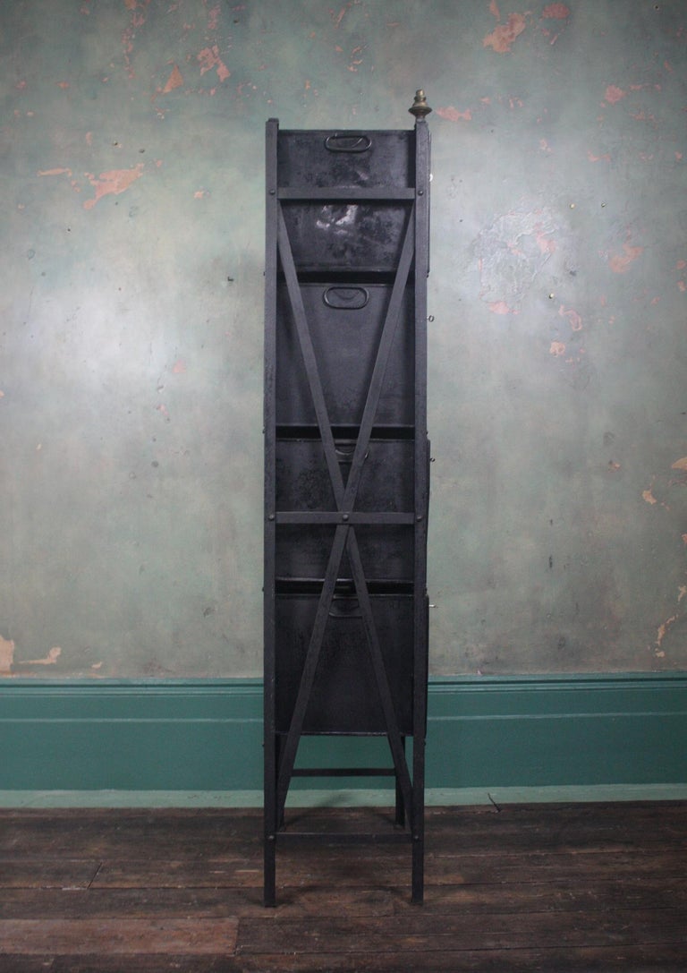 19th Century Victorian Riveted Wrought Iron Solicitors Deed Rack and ...