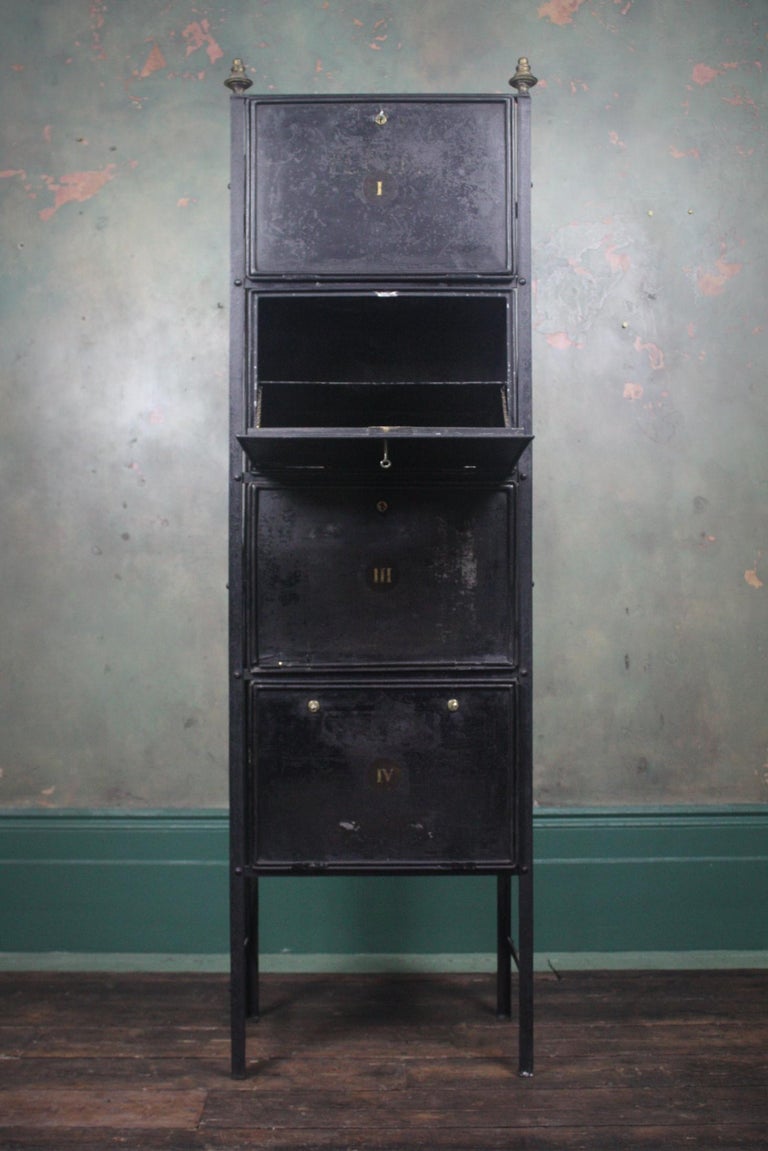 19th Century Victorian Riveted Wrought Iron Solicitors Deed Rack and ...