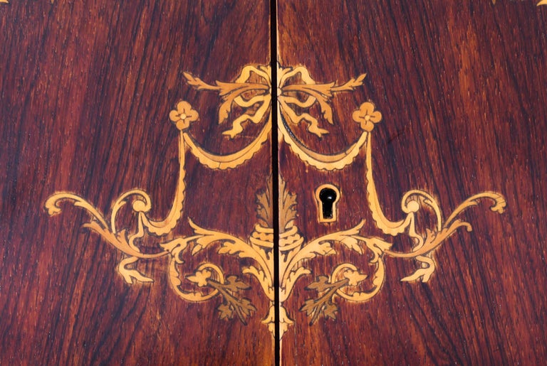 19th Century Victorian Rosewood and Mahogany Writing Stationery Box at ...