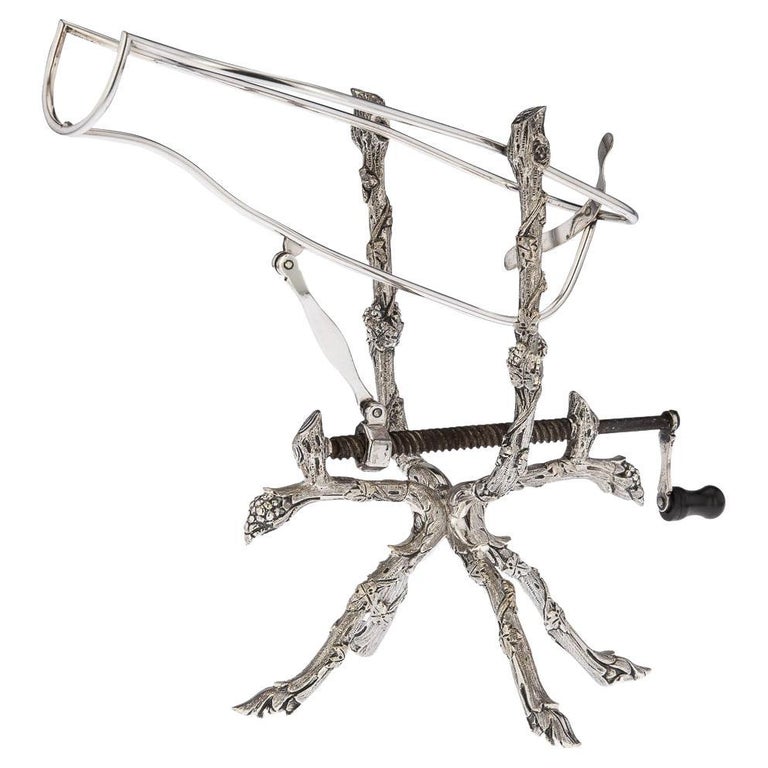 19th Century Victorian Silver Plated Mechanical Wine Pourer, c.1880 For ...