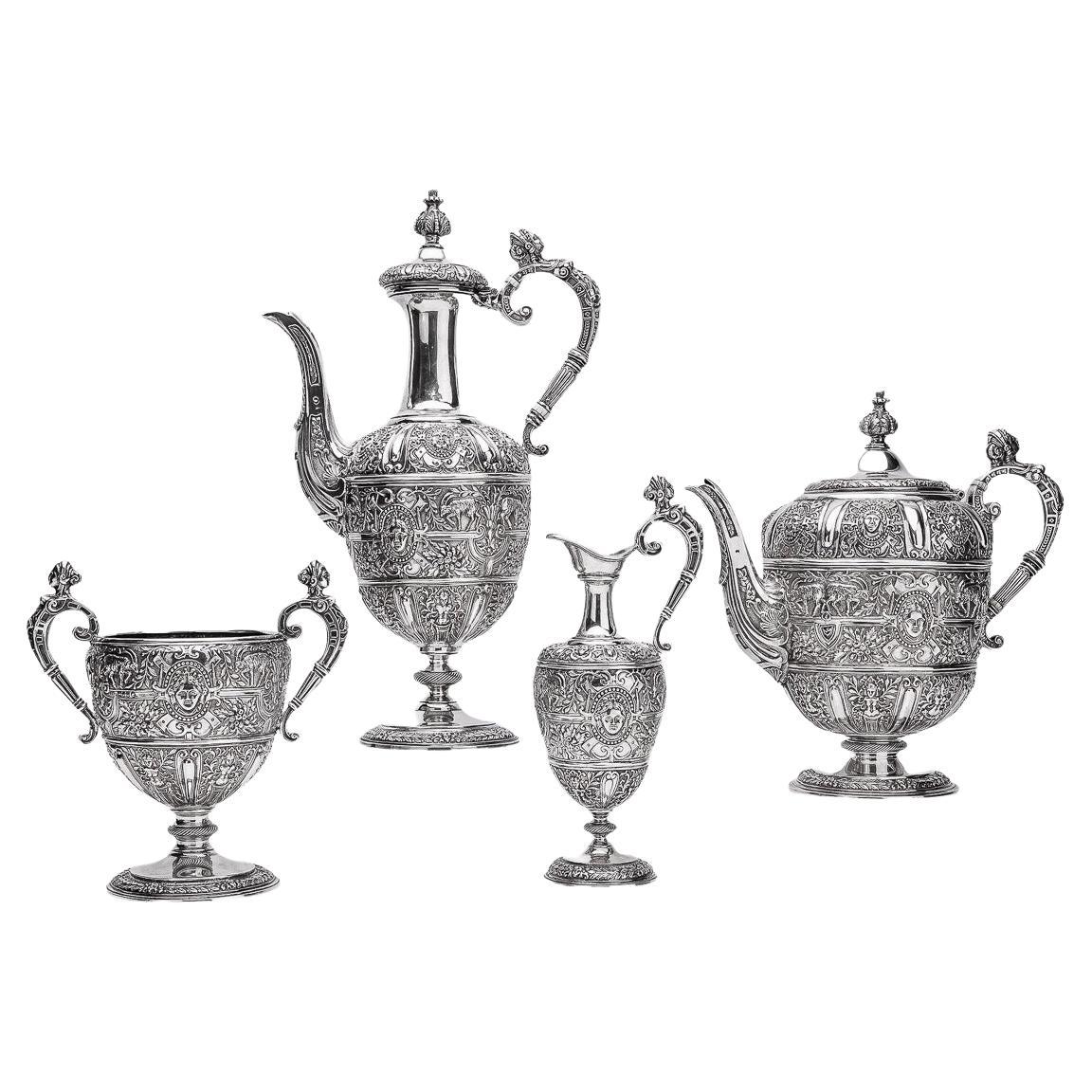 19th Century Victorian Aesthetic Movement Silver Tea Service, circa ...