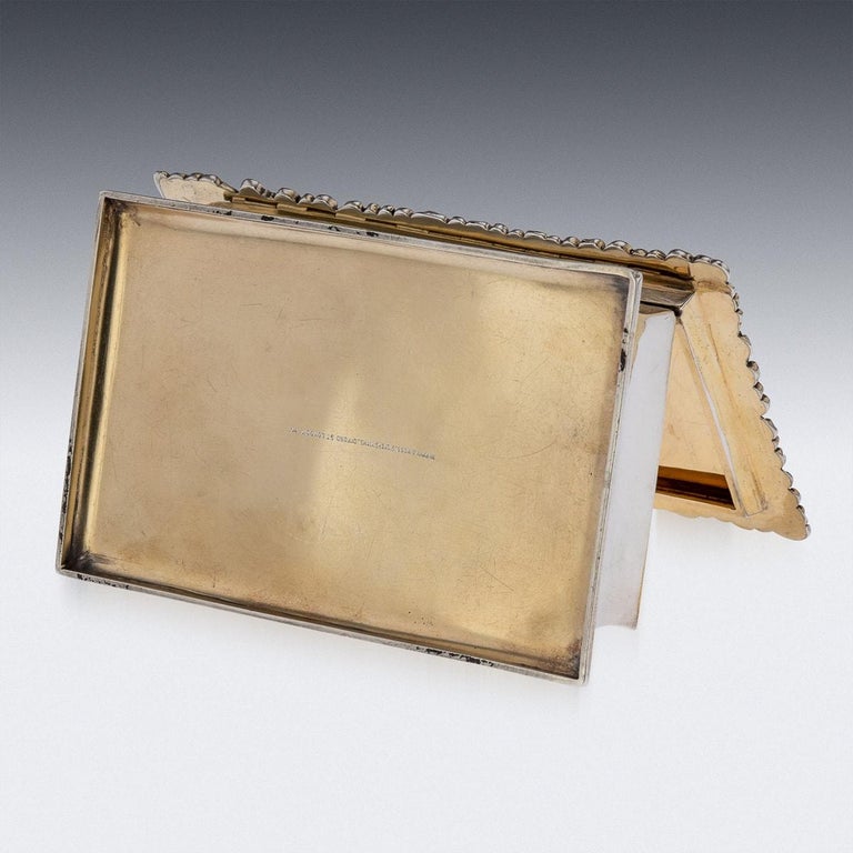 19th Century, Victorian Solid Silver-Gilt Presentation Snuff Box, C ...