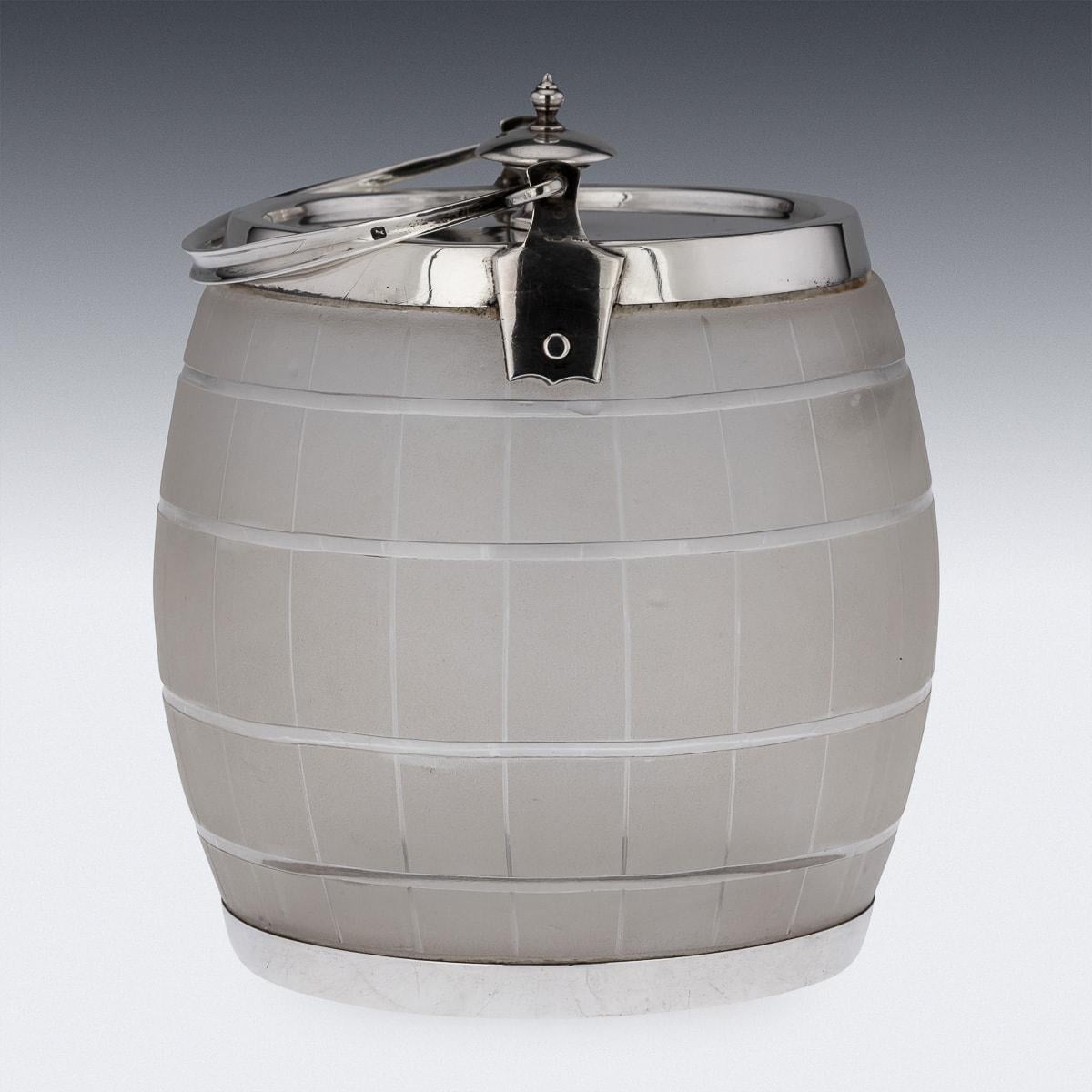 19th Century Victorian Solid Silver and Glass 'Whisky Barrel' Ice ...