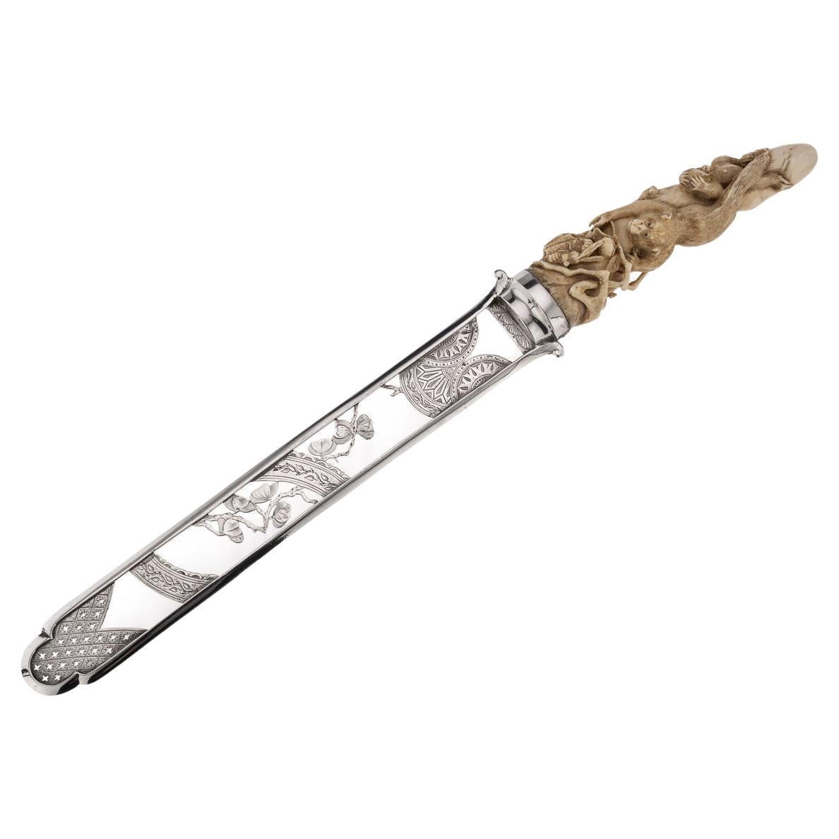 19th Century Victorian Silver Rocker Blotter, Birmingham, 1891 at 1stDibs