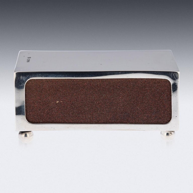 19th Century Victorian Solid Silver Large Cigar Match Box, London, c ...