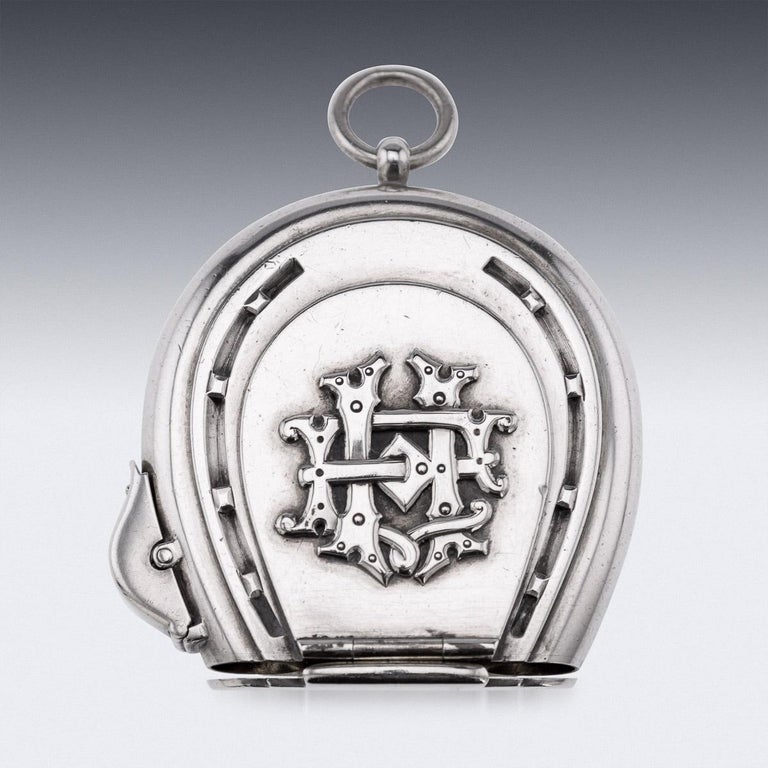 19th Century Victorian Solid Silver Lighter and Vesta Case, London, c ...