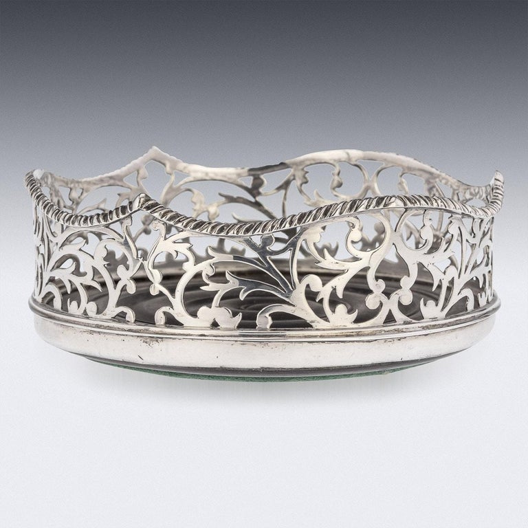 19th Century Victorian Solid Silver Set of Four Wine Coasters, London ...