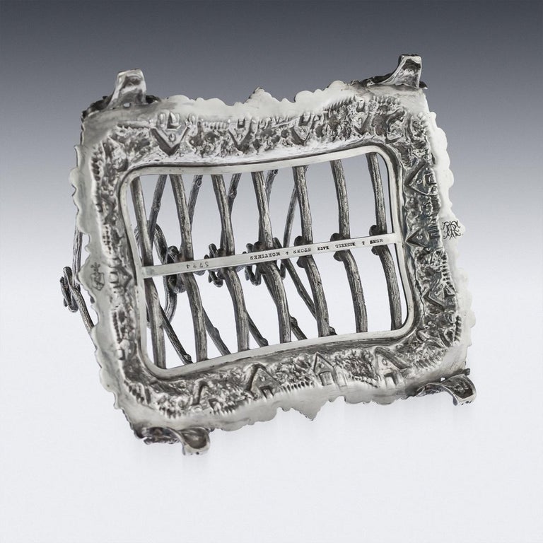 19th Century Victorian Solid Silver Toast Rack, Hunt and Roskell, circa ...