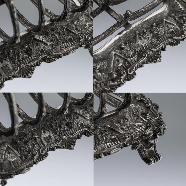 19th Century Victorian Solid Silver Toast Rack, Hunt and Roskell, circa ...