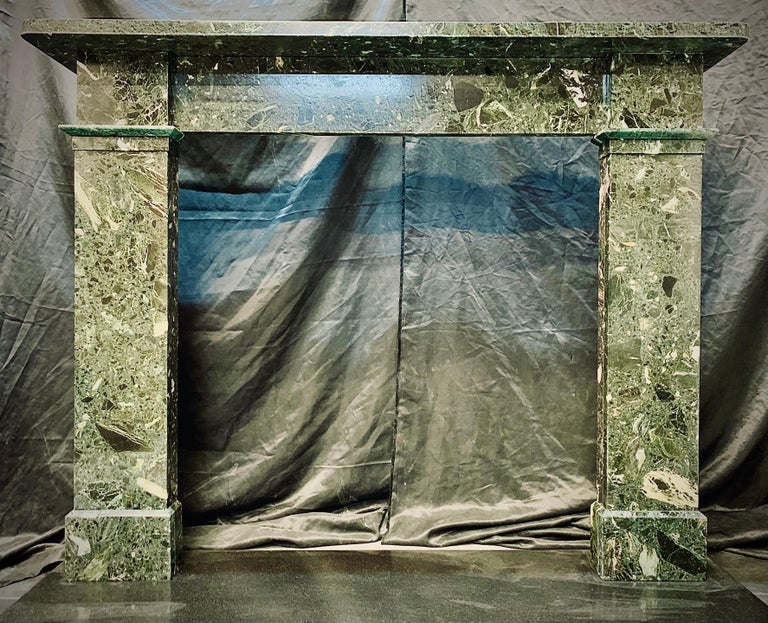 19th Century Victorian Style Fireplace Surround in Verde Tinos Marble ...