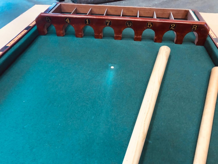 19th Century Victorian Table Billiard Game, Foldable Game, Wood at 1stDibs