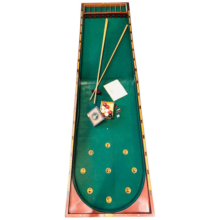 19th Century Victorian Table Billiard Game, Foldable Game, Wood at 1stDibs