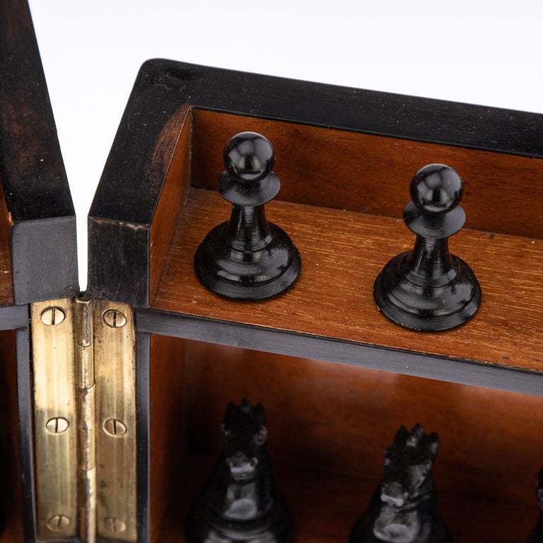 19th Century Victorian Walnut Games Compendium, Cards and Board Games ...