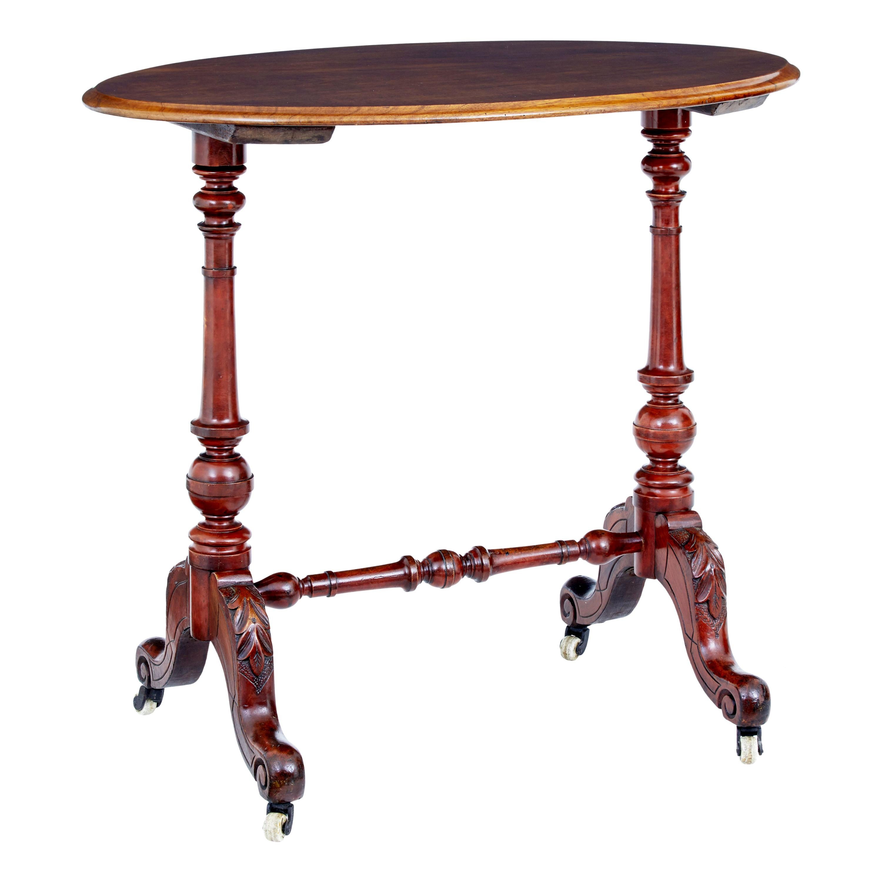 19th Century Victorian Burr Walnut Oval Occasional Table For Sale at ...