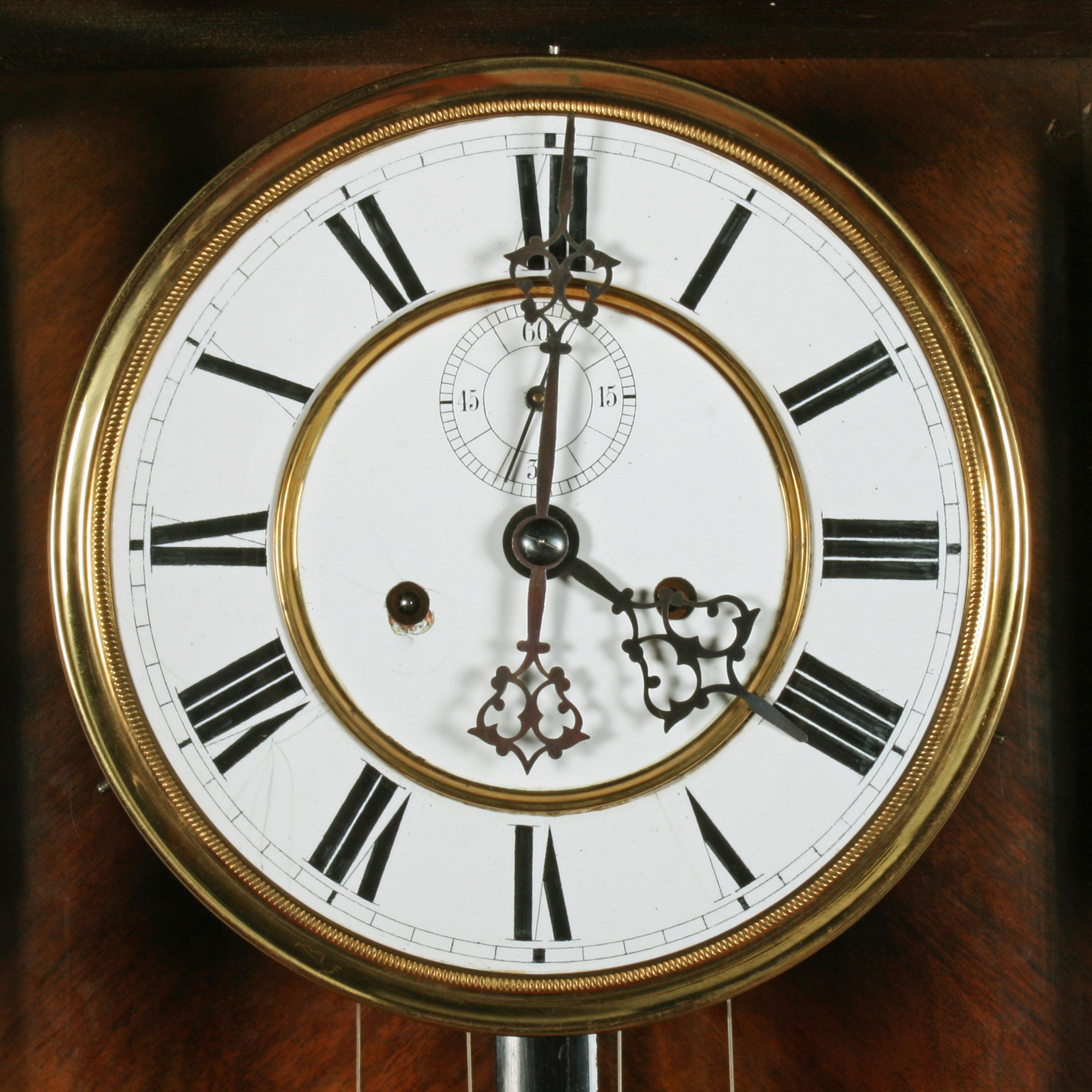19th Century Vienna Wall Clock For Sale at 1stDibs