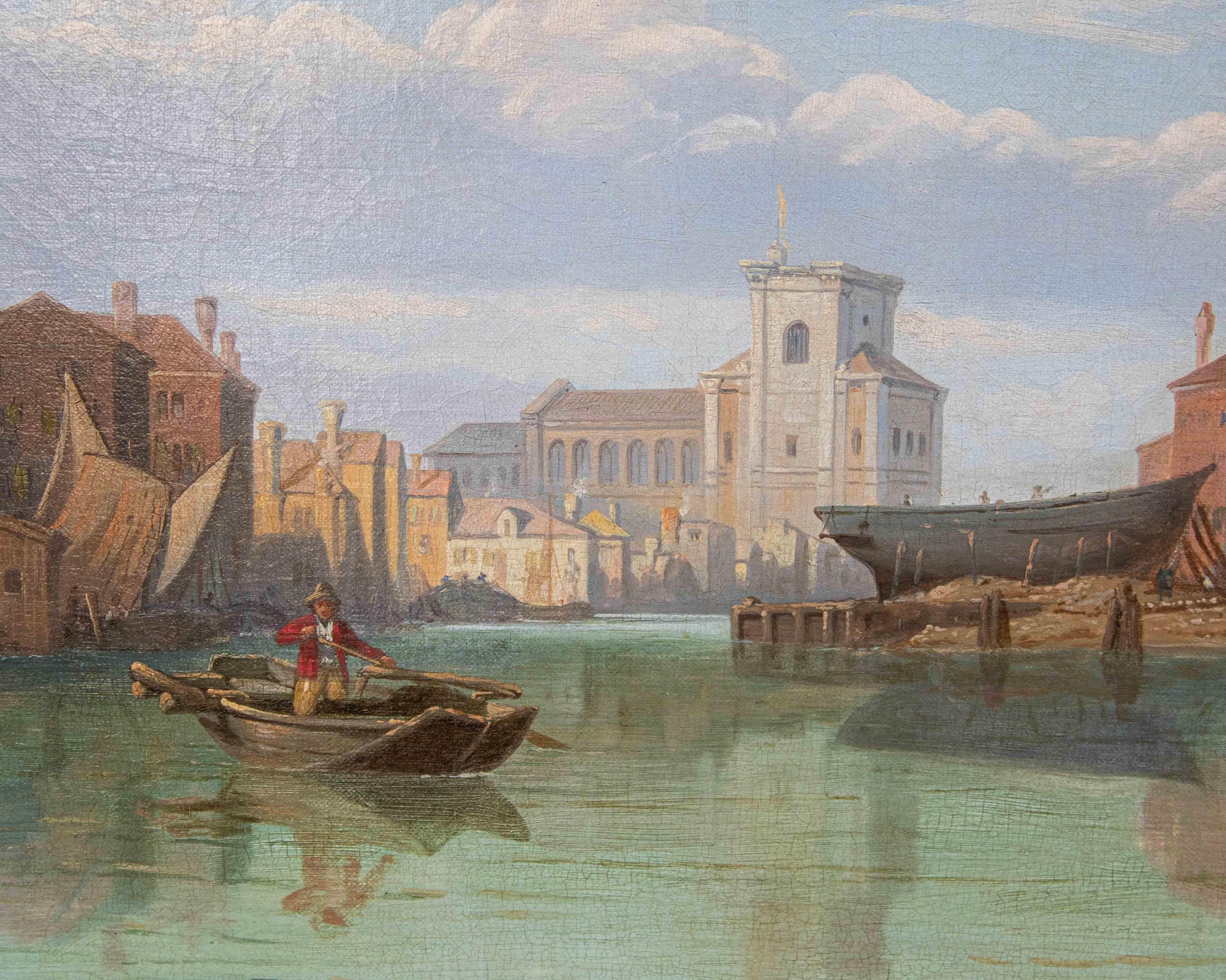 19th Century View of Venice Painting Oil on Canvas by Stanfield For ...