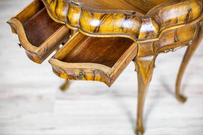 19th Century Rococo Revival Wall Console Table-Vanity in Rich Graining ...