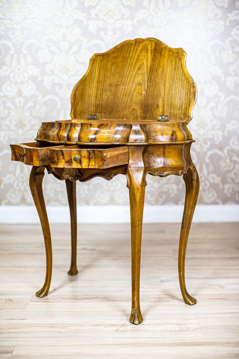 19th Century Rococo Revival Wall Console Table-Vanity in Rich Graining ...