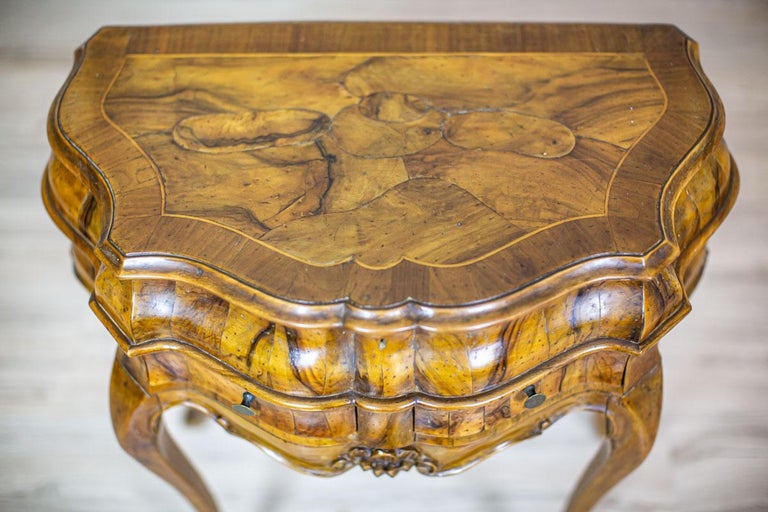 19th Century Rococo Revival Wall Console Table-Vanity in Rich Graining ...