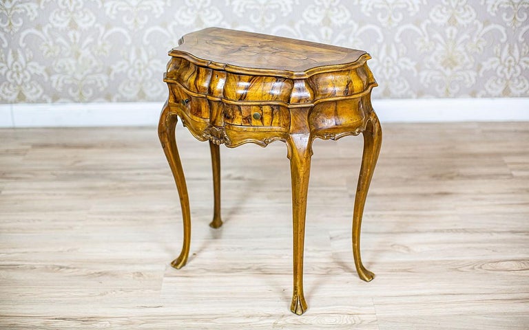 19th Century Rococo Revival Wall Console Table-Vanity in Rich Graining ...