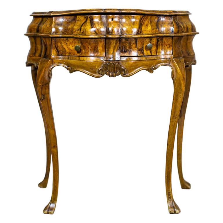 19th Century Rococo Revival Wall Console Table-Vanity in Rich Graining ...