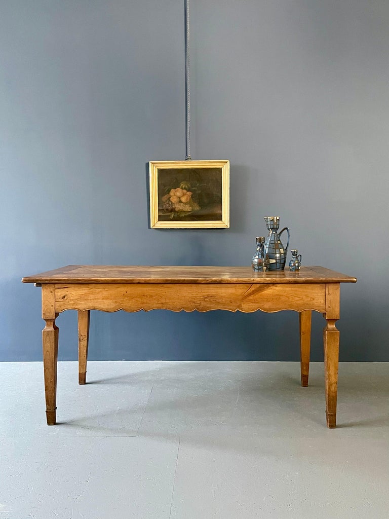 19th Century French Provençal Walnut Farmhouse Dining Table For Sale at ...