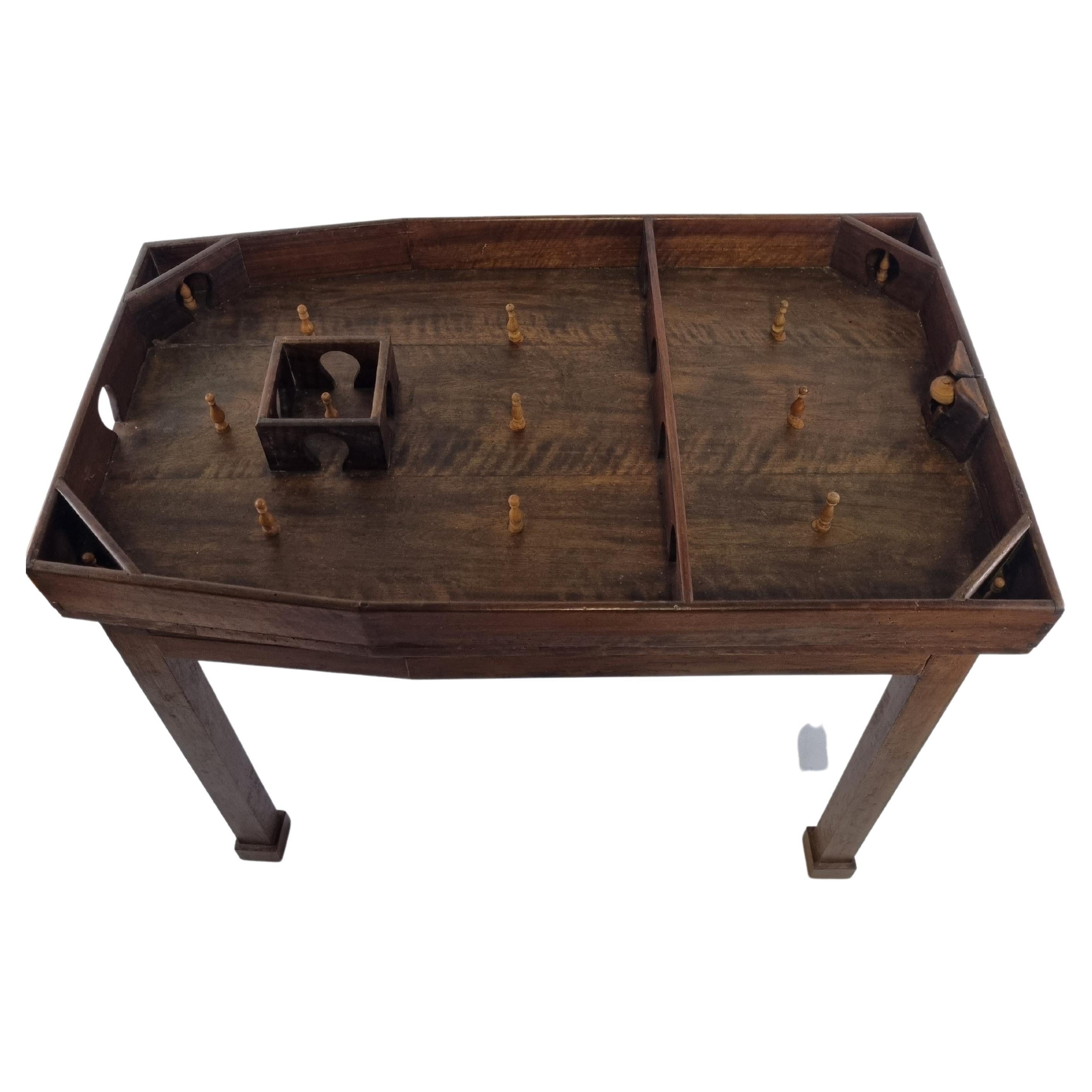 19th Century French Walnut Complete Checkers Board Game at 1stDibs