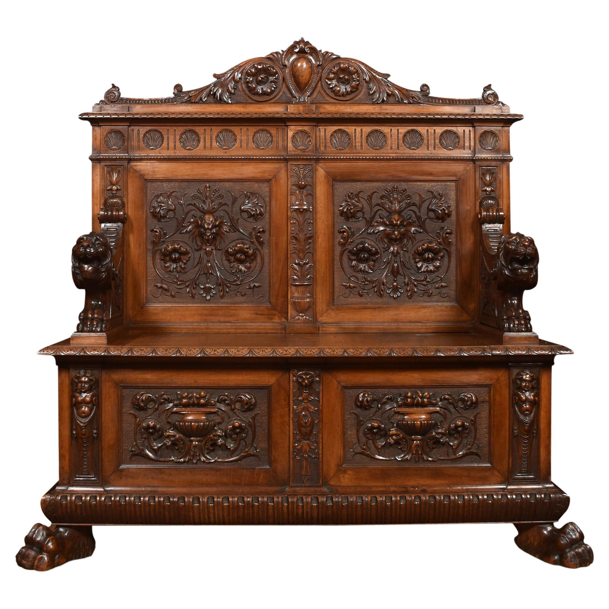 Bleached Hall Settle at 1stDibs