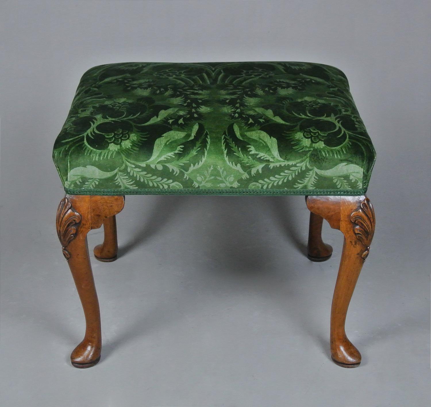 19th Century Walnut Queen Anne Design Stool, circa 1850 at 1stDibs