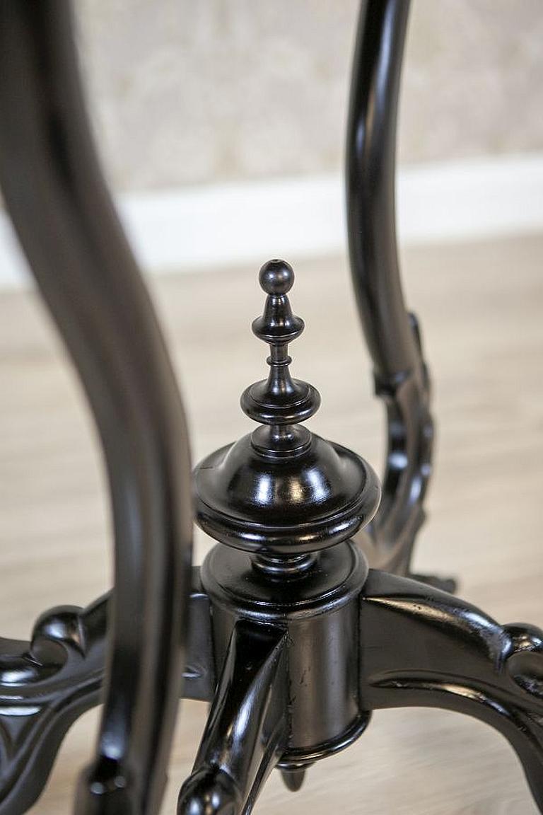 19th-Century Walnut Light Brown Side Table with Veneered Top For Sale ...