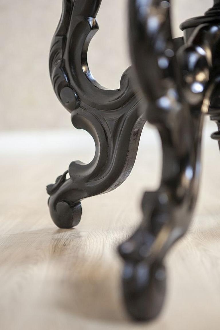 19th-Century Walnut Light Brown Side Table with Veneered Top For Sale ...