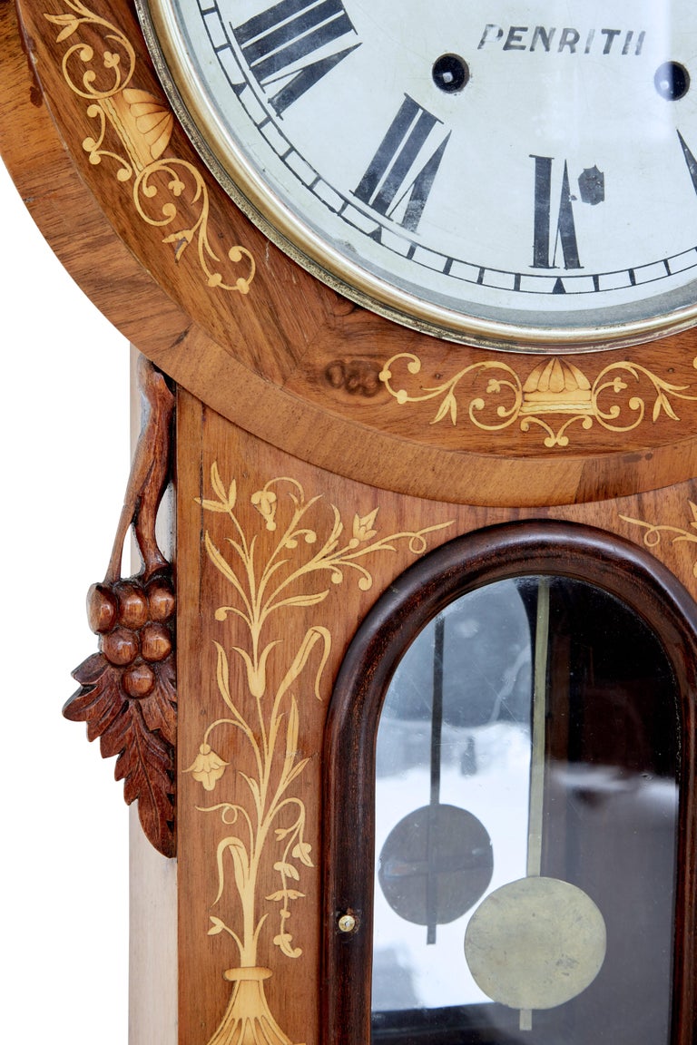 19th Century Walnut Wall Clock with Seth Thomas Movement at 1stDibs