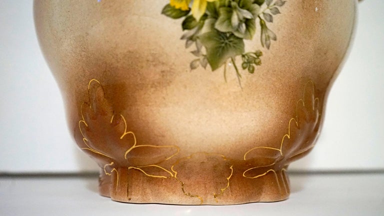 19th Century Wedgwood Queens Ware Creamware Gilt Pitcher and Basin Set ...