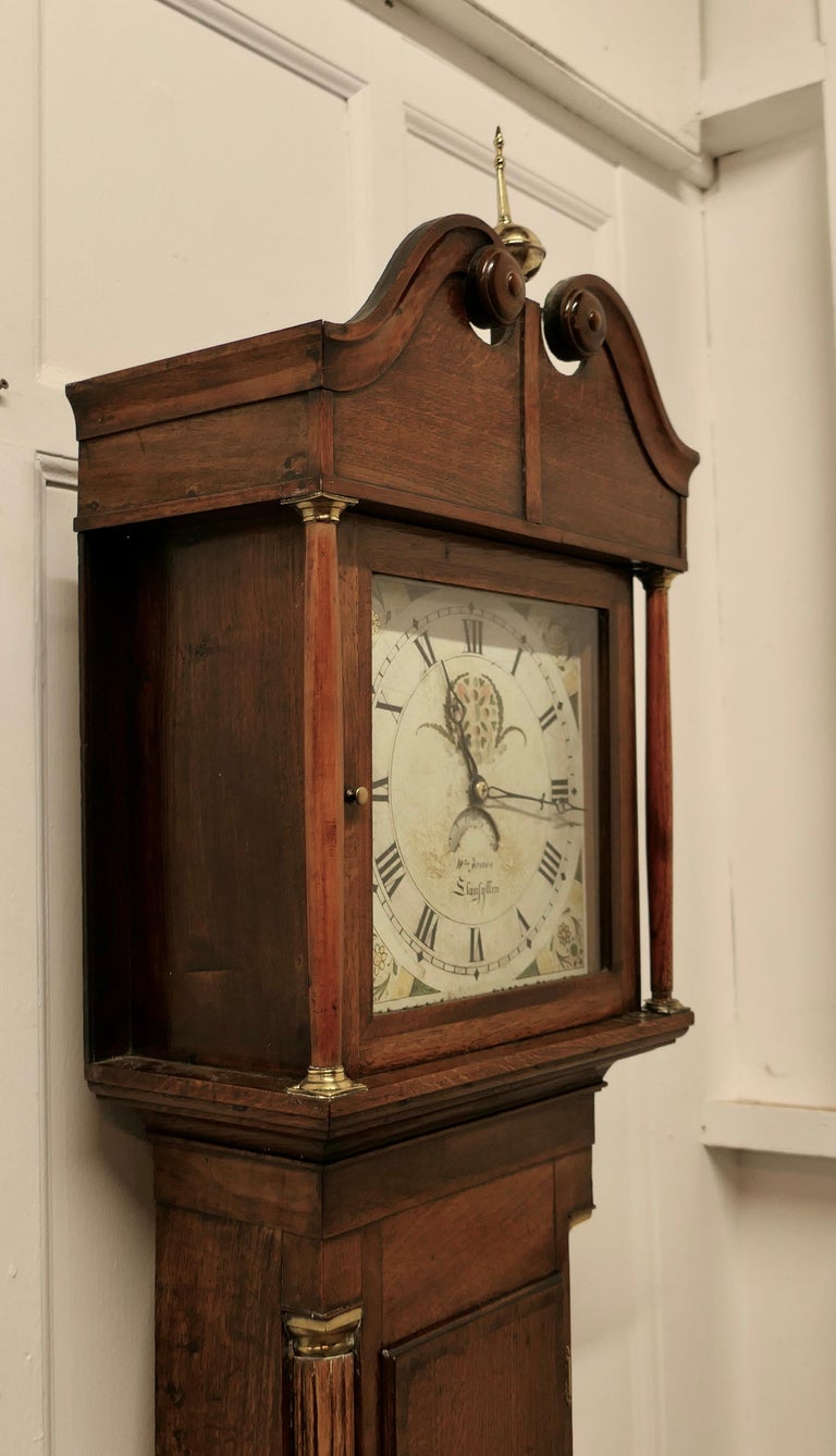 19th Century Welsh Country Oak Long Case Clock by Wm Jones of ...