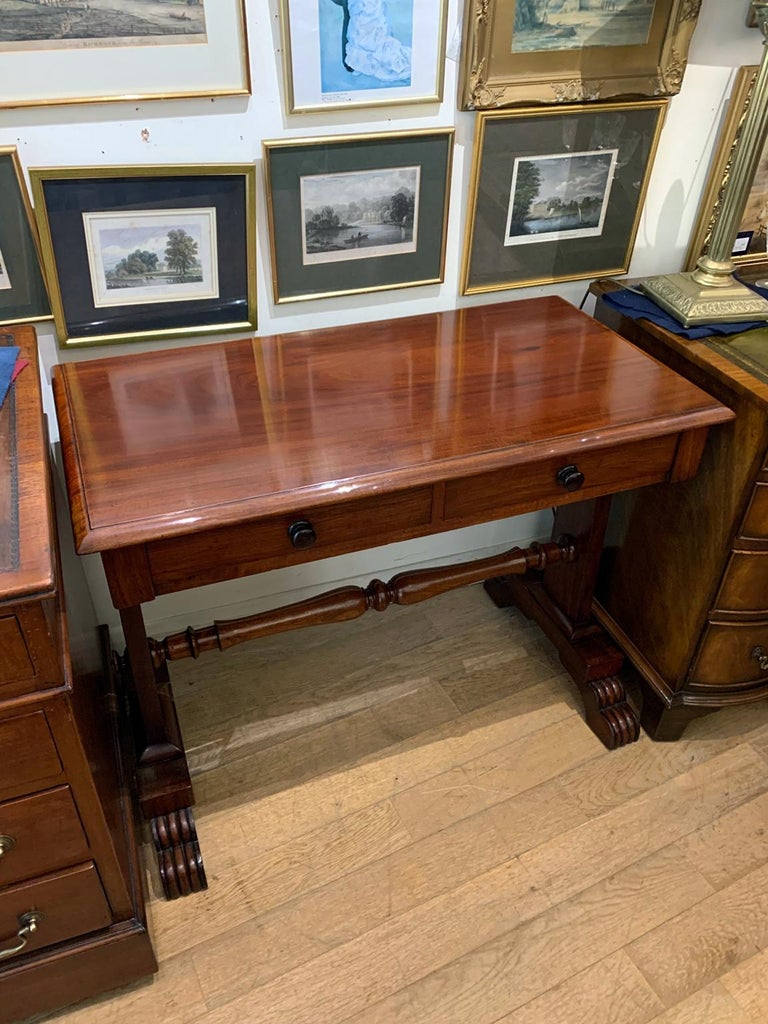 19th Century William IV Mahogany Library Table For Sale at 1stDibs
